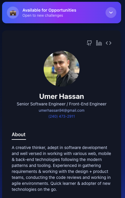 Umer Hassan - Senior Software Engineer